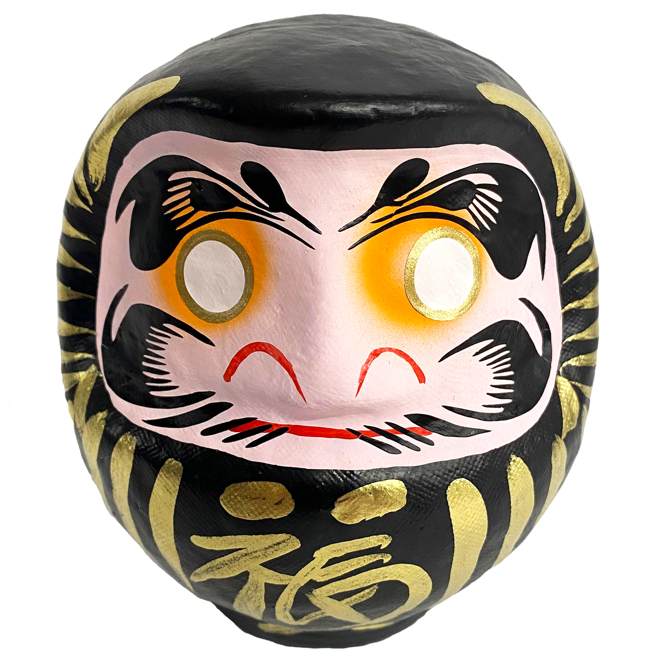 12cm Black Takasaki Daruma - Japanese Good Luck Doll | Happy Piranha