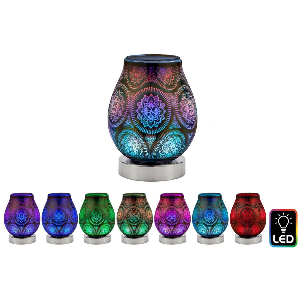 Mandala Light Up Colour Changing Oil & Wax Melt Warmer | Happy Piranha