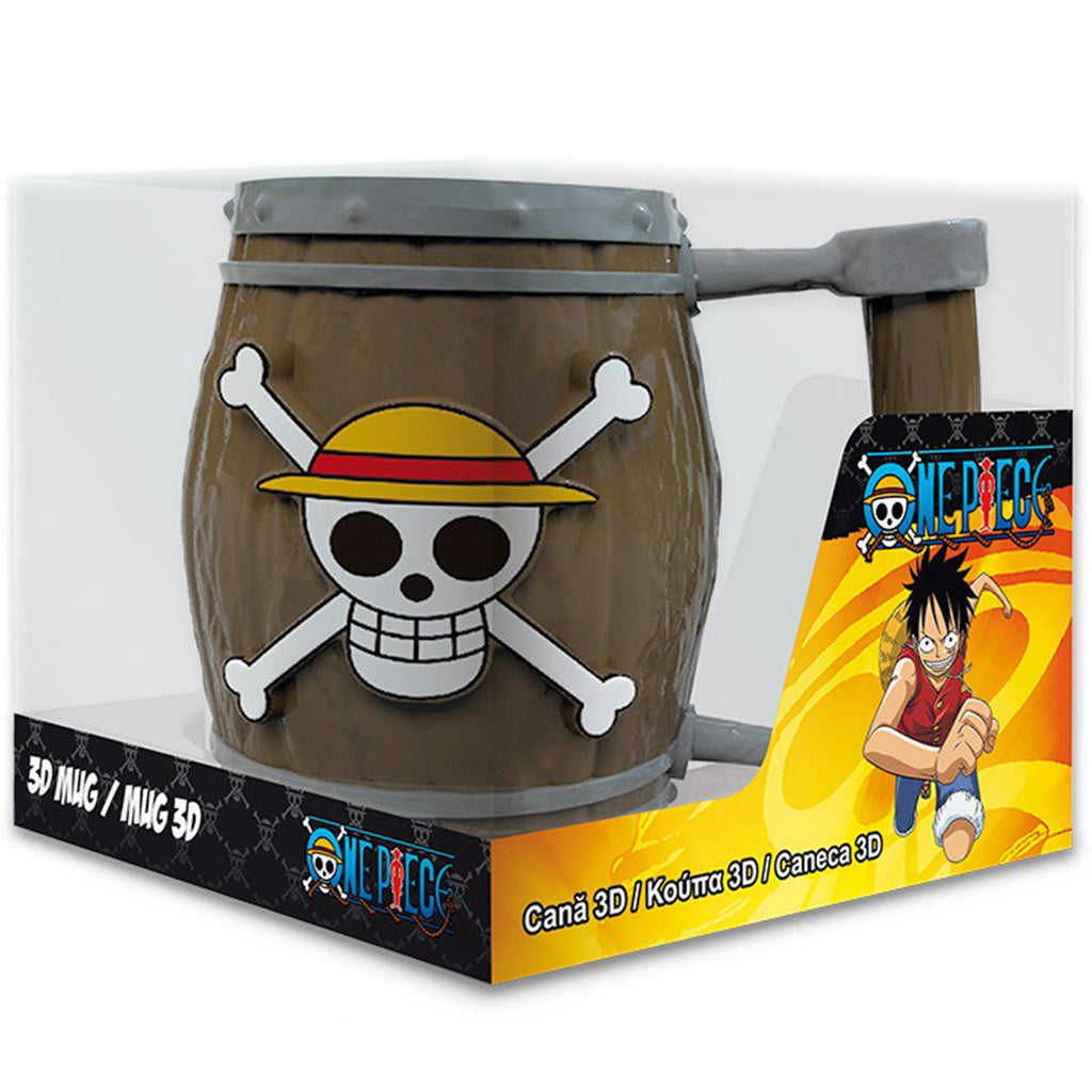 One Piece Wooden Barrel 3D Mug | Happy Piranha
