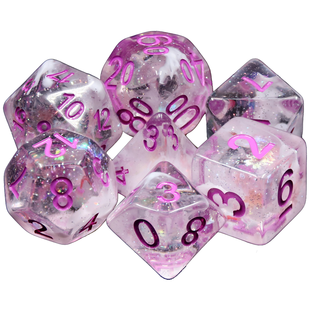 Snow Globe Glitter Poly Dice Sets | Happy Piranha
