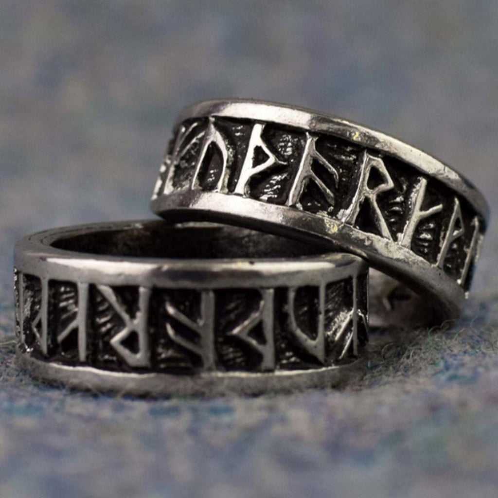 Viking Rune Ring: Adjustable Pewter Ring | Happy Piranha